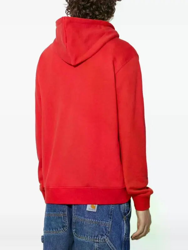 Adidas Logo-print Hoodie - Red
