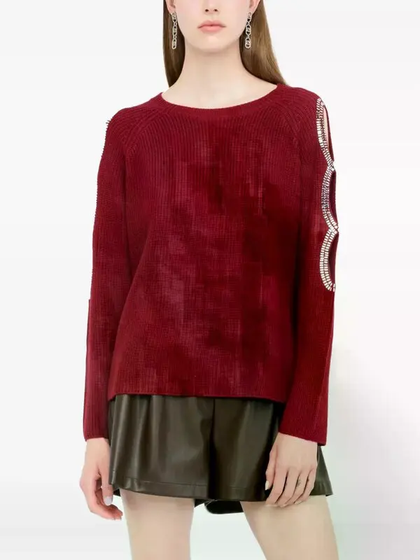 Liu Jo Cut-out Embellished Sweater