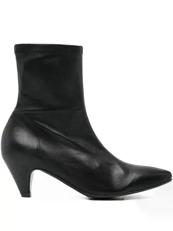 DEL CARLO Leather Pointed-toe Boots