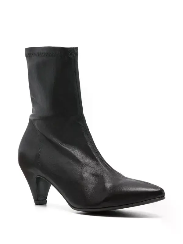 DEL CARLO Leather Pointed-toe Boots