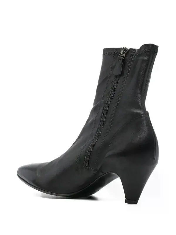 DEL CARLO Leather Pointed-toe Boots
