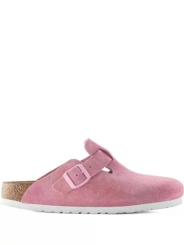BIRKENSTOCK Boston Buckle Suede Mules