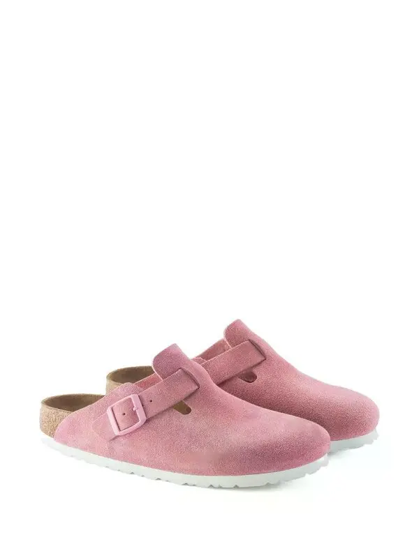 BIRKENSTOCK Boston Buckle Suede Mules