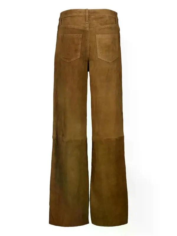 PAULA Wide-leg Suede Trousers