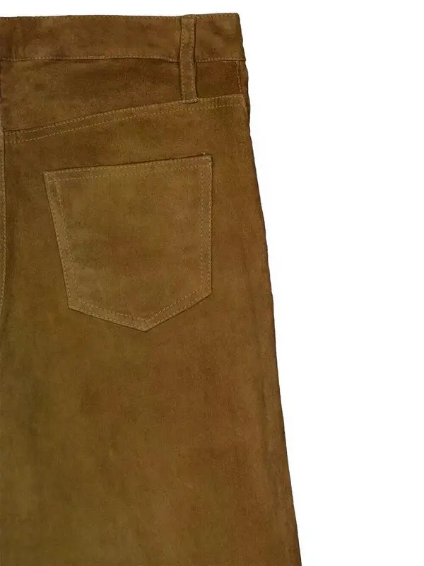 PAULA Wide-leg Suede Trousers