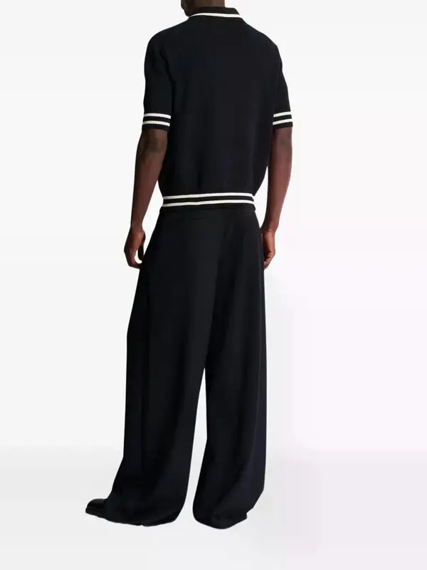 Balmain Emblem-logo Knit Polo Shirt