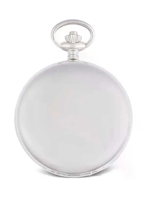 RAPPORT LONDON Skeleton Double Hunter Pocket Watch - Silver