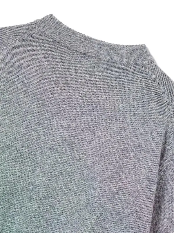 STUDIO TOMBOY Logo-embroidered Button-front Cardigan - Grey
