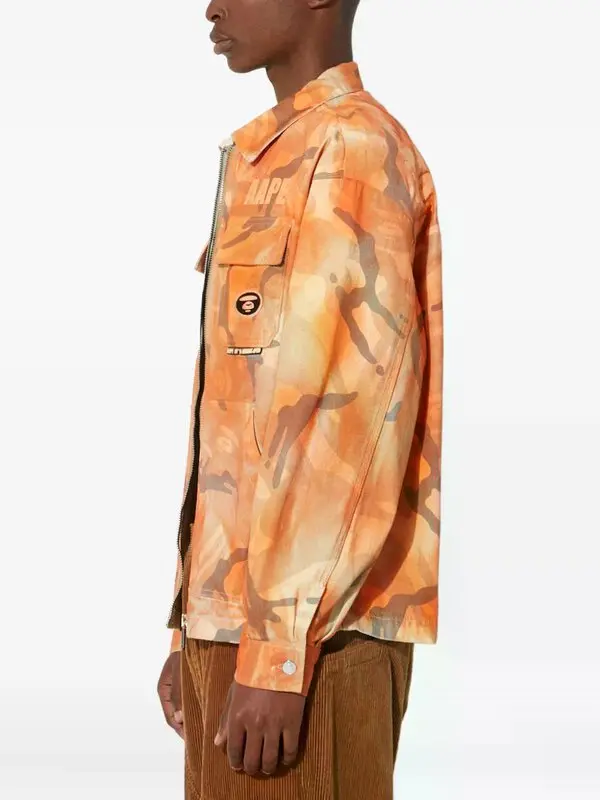 AAPE BY *A BATHING APE Camo Zip-up Overshirt