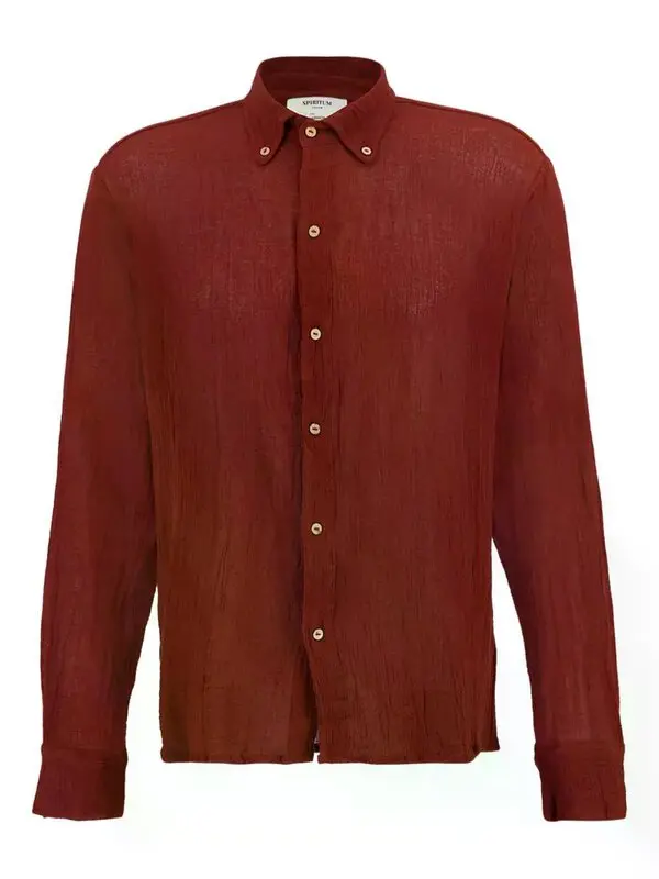 Spiritum Tulum Long-sleeve Cotton Shirt - Red