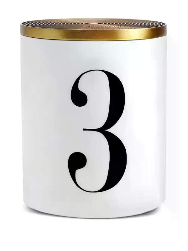 L'Objet Number-print Candle - White