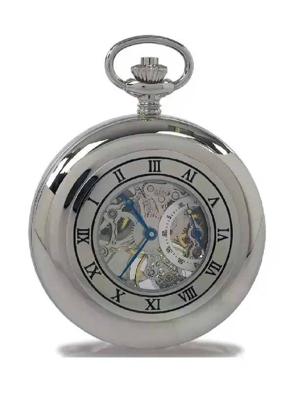 RAPPORT LONDON Mechanical Skeleton Pocket Watch - Silver