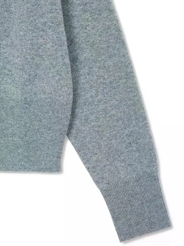 STUDIO TOMBOY Zip-front Polo-neck Cardigan - Grey