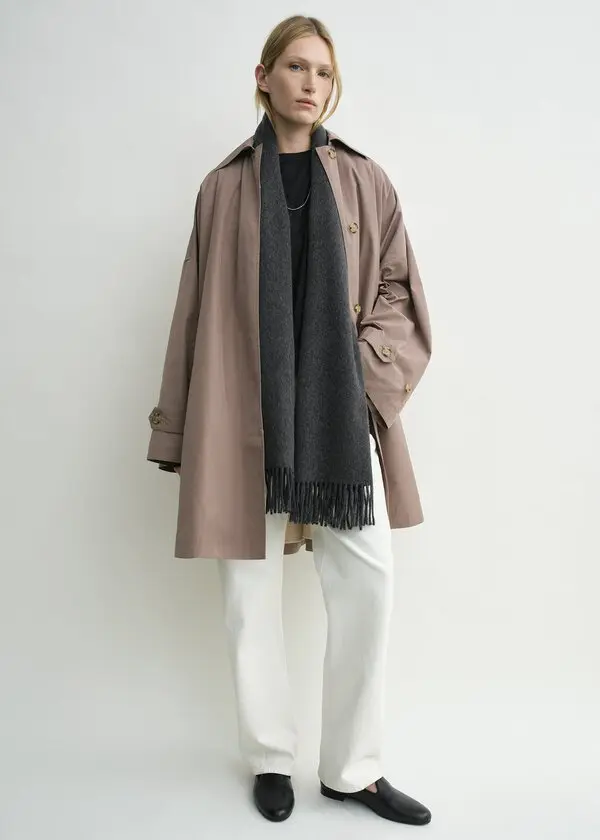 TOTEME Cashmere Scarf - Charcoal