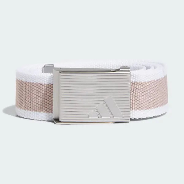 Adidas Reversible Striped Webbing Belt - White / Wonder Taupe