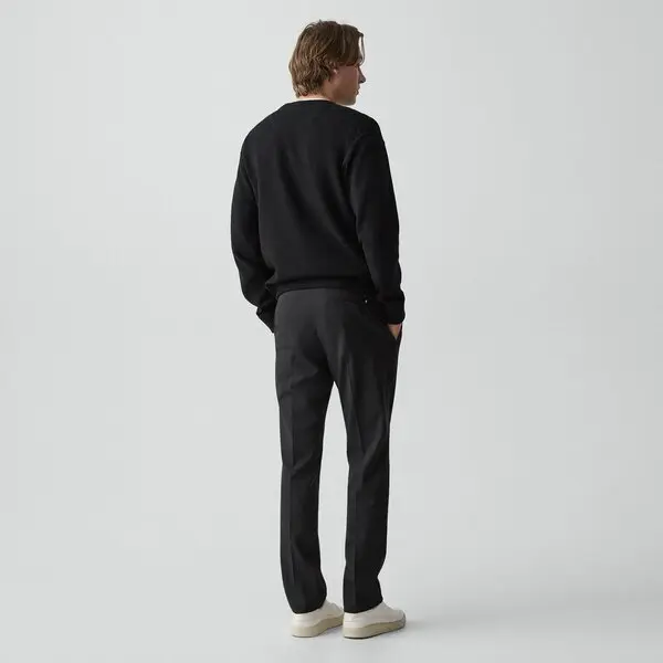 Theory Standard Drawstring Pant In Motion Wool - Black