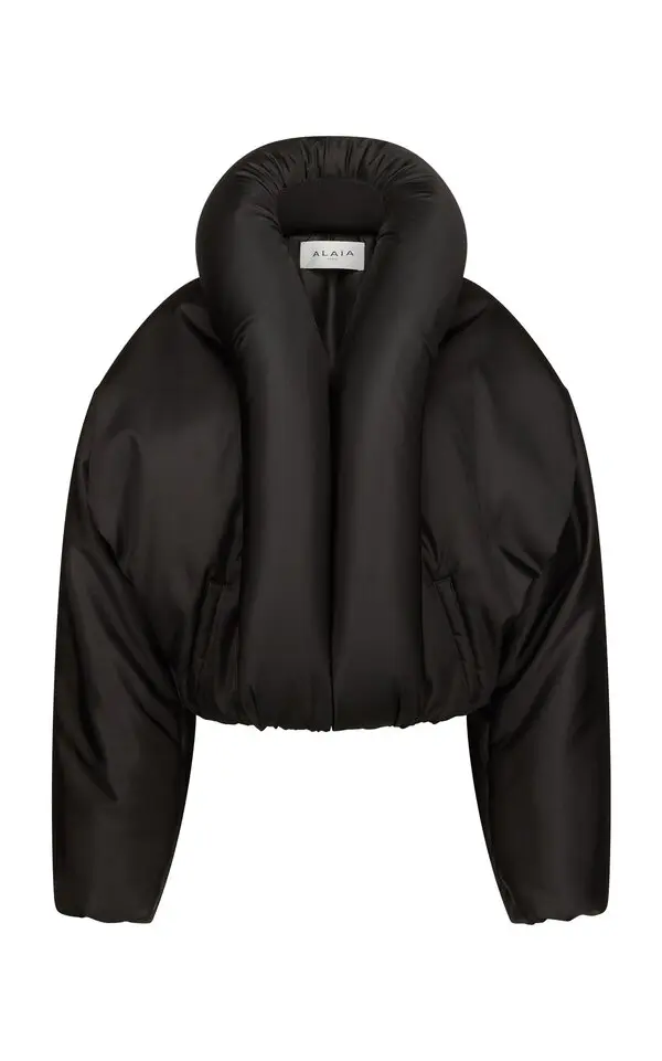 Alaïa Padded Bomber Jacket - Black