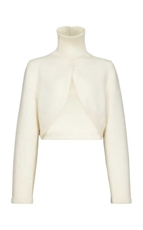 Alaïa Cut-out Cashmere-blend Jumper - Neutral