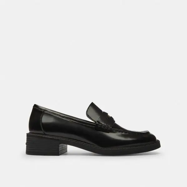 COACH® Square Toe Loafer - Black
