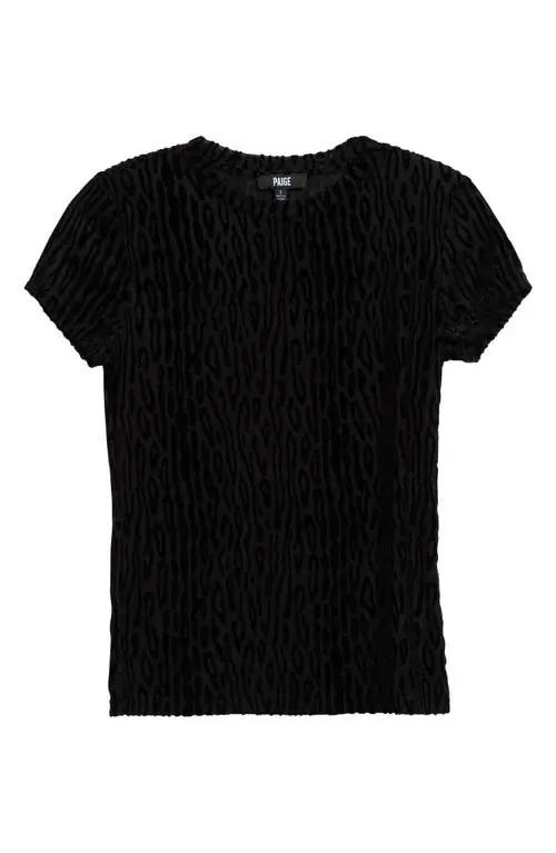 Paige Eisa Leopard Velvet Burnout T-shirt