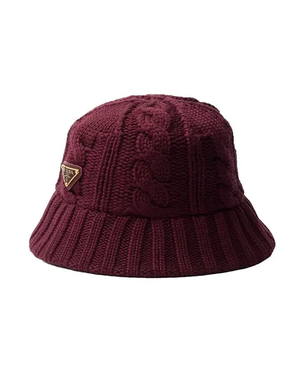 Prada Wool Bucket Hat - Burgundy