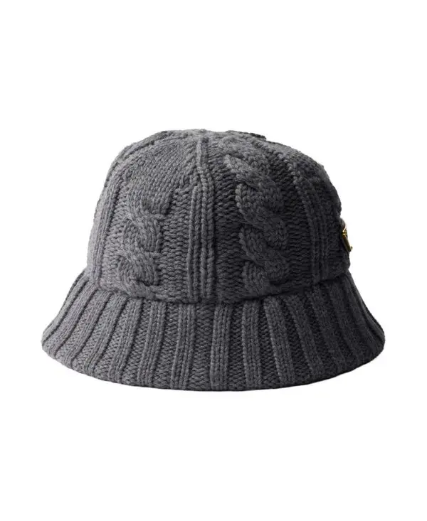 Prada Wool Bucket Hat - Grey