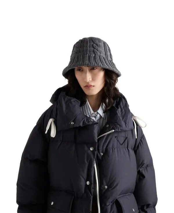 Prada Wool Bucket Hat - Grey