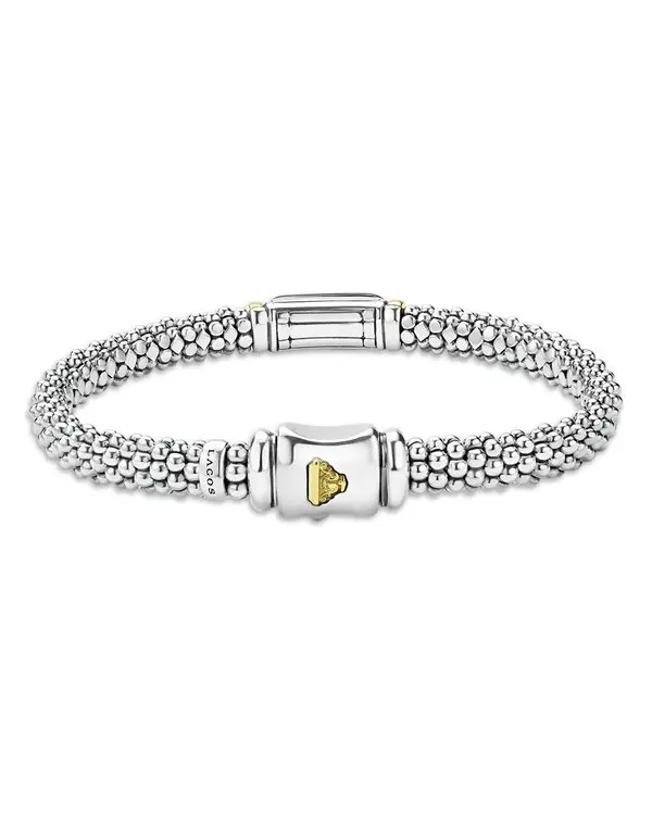 Lagos Two-tone Caviar Bracelet