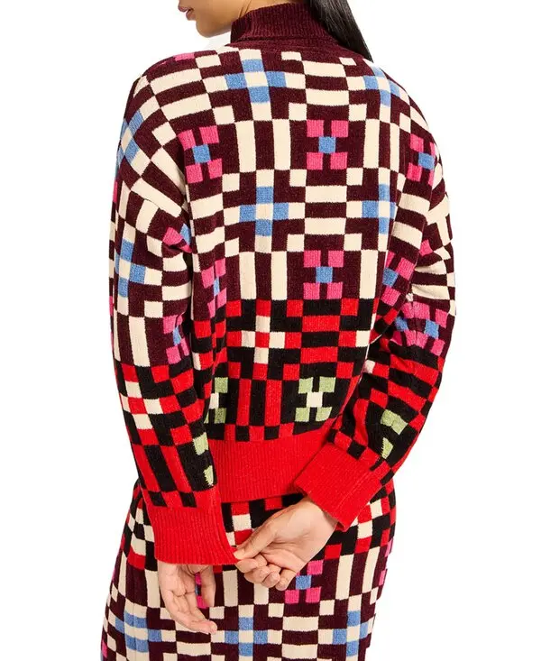 La DoubleJ Printed Turtleneck Sweater