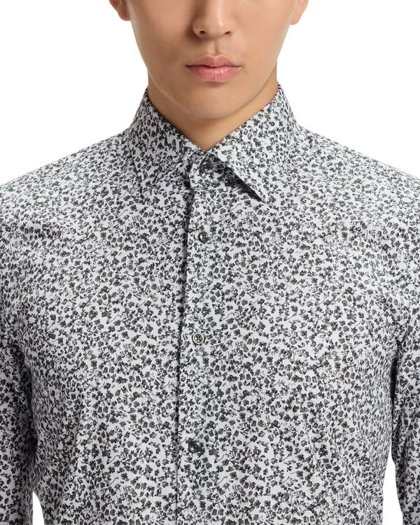 BOSS Hank Slim Fit Printed Button-front Shirt