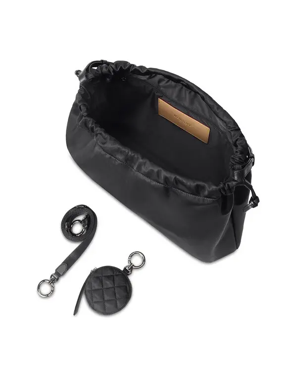 Mz Wallace Waverly Shoulder Bag - Black/silver