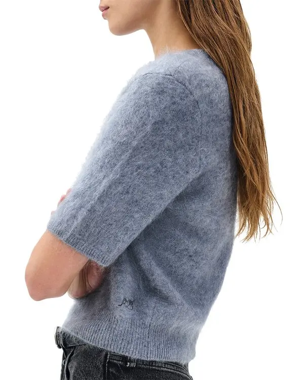 Rag & Bone Jada Brushed Cashmere Sweater - Heather Gray