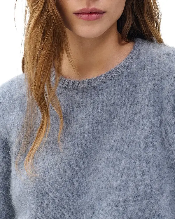 Rag & Bone Jada Brushed Cashmere Sweater - Heather Gray
