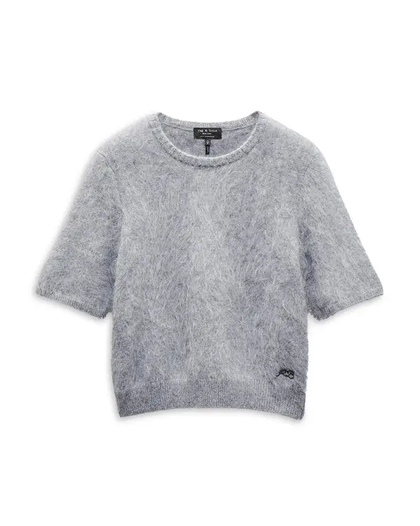 Rag & Bone Jada Brushed Cashmere Sweater - Heather Gray