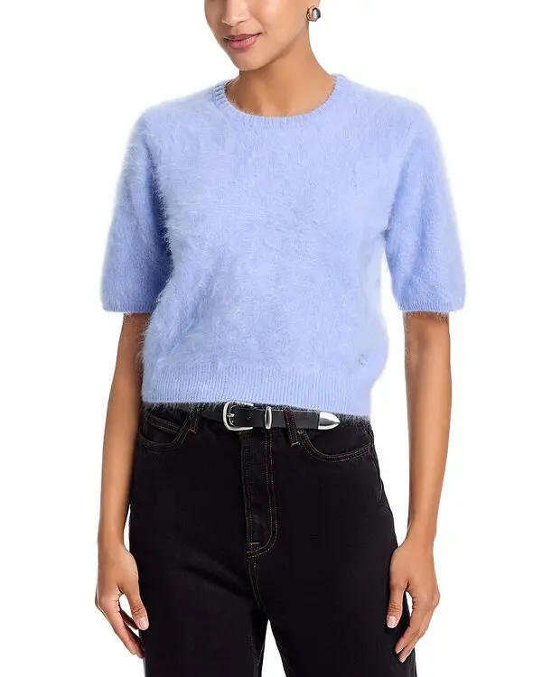 Rag & Bone Jada Brushed Cashmere Sweater - Light Blue