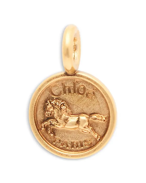 Chloé Alphabet Horse Coin Bag Charm - Gold
