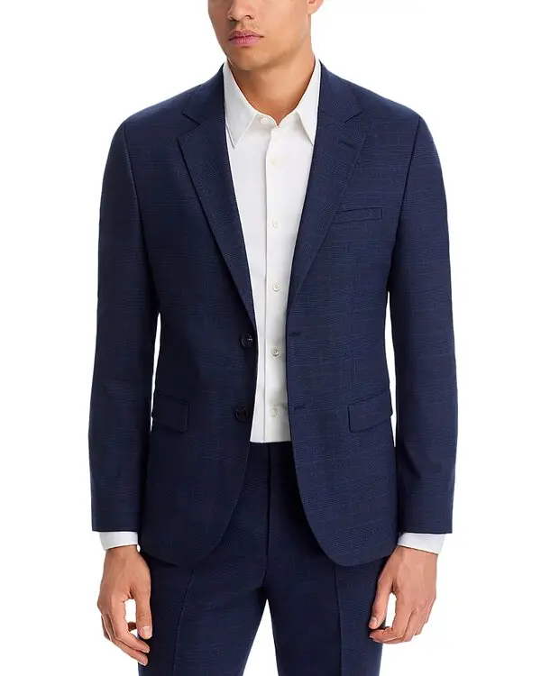 Hugo Arti Extra Slim Fit Plaid Suit Jacket - Navy
