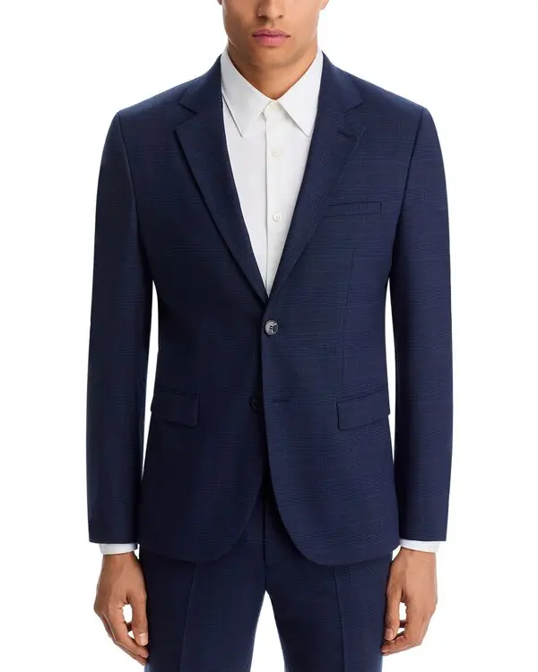 Hugo Arti Extra Slim Fit Plaid Suit Jacket - Navy