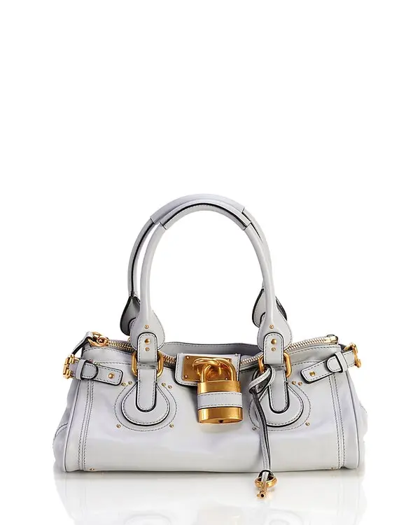 Chloé Paddington Padlock Shoulder Bag - Greyish Blue