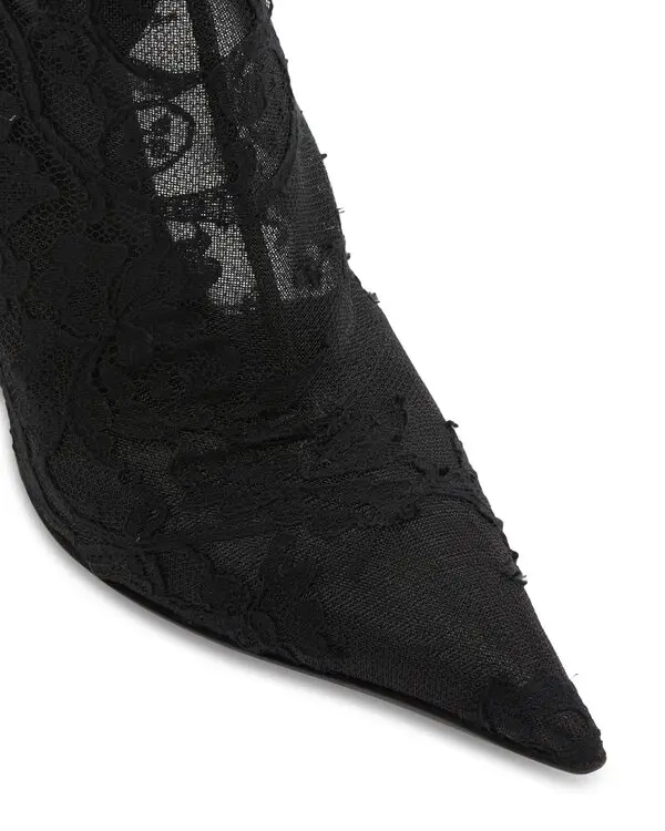 Alexander McQueen Lace Pointed Toe Boots