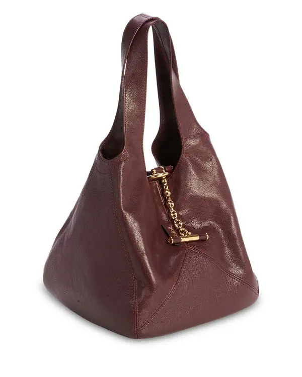 Chloé Balloon Leather Hobo Bag - Grenat