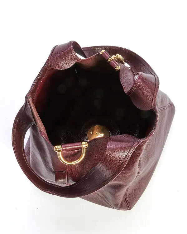 Chloé Balloon Leather Hobo Bag - Grenat