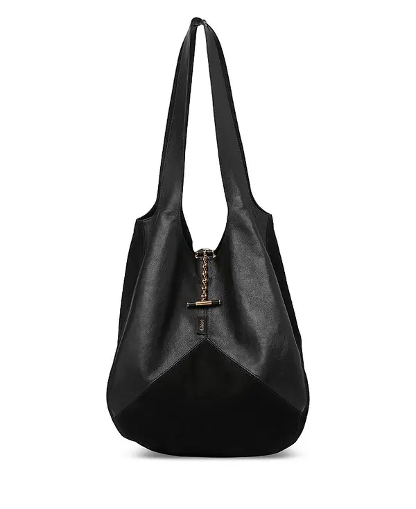 Chloé Balloon Suede Hobo Bag - Black