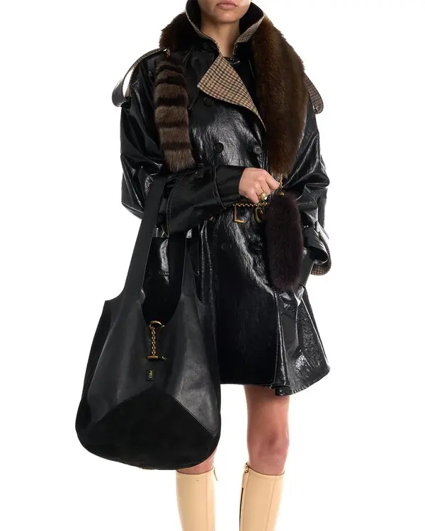 Chloé Balloon Suede Hobo Bag - Black