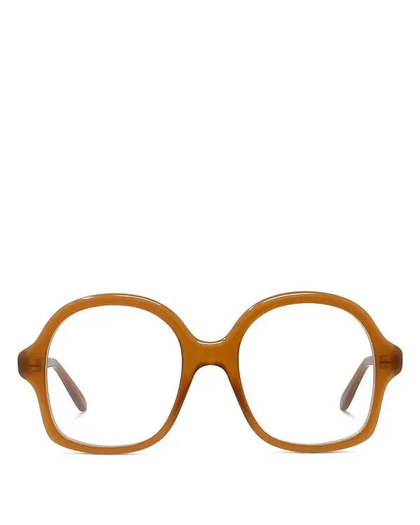 Loewe 52mm Geometric Eyeglasses - Opaline Caramel