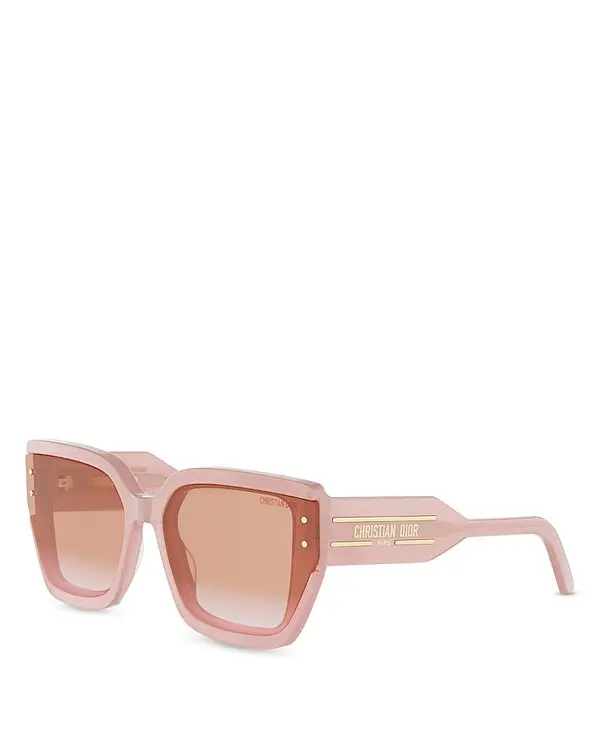 Dior Signature S14i Square Sunglasses - Tranparent Pink/gradient