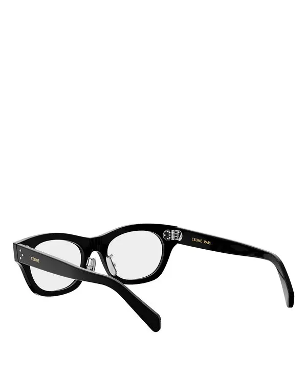 Celine 3 Dots Cat Eye Eyeglasses, 51mm