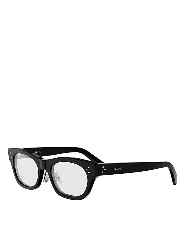 Celine 3 Dots Cat Eye Eyeglasses, 51mm - Black