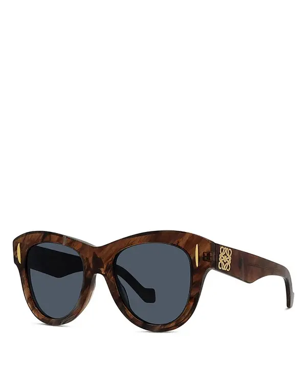 Loewe Anagram Geometric Sunglasses - Brown Marble/solid Blue