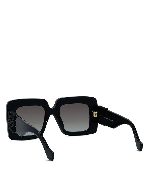 Loewe Anagram Rectangular Sunglasses - Black/gradient Smoke